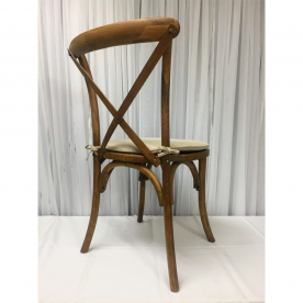 Wooden Cross-Back Chair - Barrons Barrons