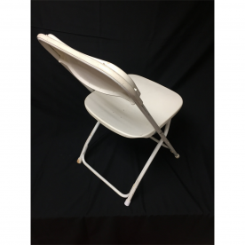 White Samsonite Chair - Barrons Barrons