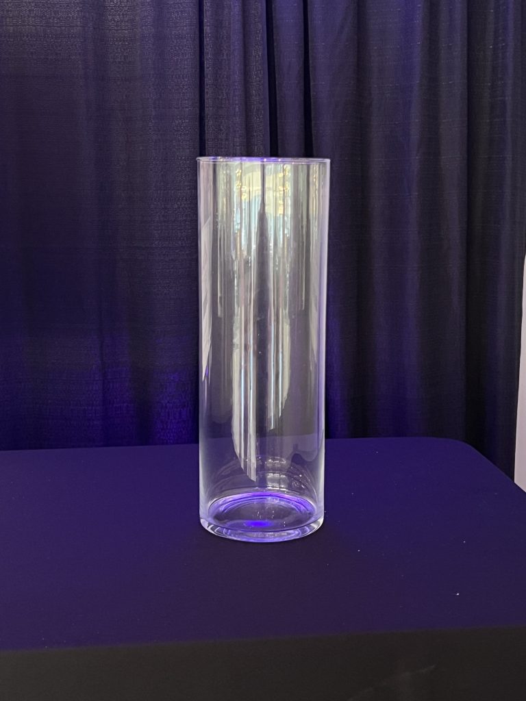 16" Glass Hurricane Vase - Barrons Barrons